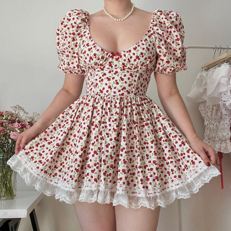 Strawberry Dress Women - Etsy