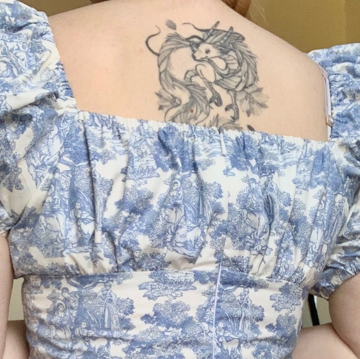 Alice Dress in Blue Toile De Jouy Cotton Handmade, Ethical, Size ...