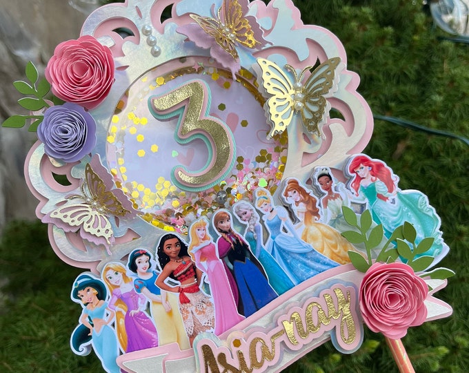 Princess Cake Topper / Princess Topper / Princess Shaker Topper ...