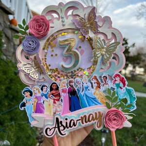 Princess Cake Topper / Princess Topper / Princess Shaker Topper ...