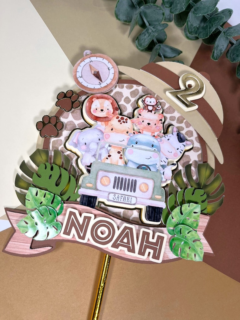 Safari Cake Topper / Safari Topper / Safari Baby Shower Cake - Etsy