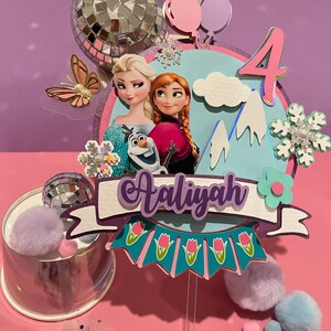 Frozen Cake Topper / Frozen 3D Topper / Frozen Topper / Frozen Birthday ...