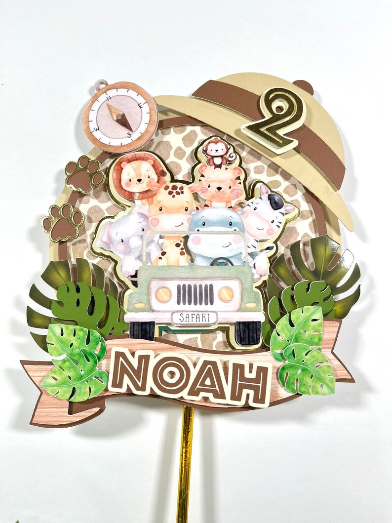 Safari Cake Topper / Safari Topper / Safari Baby Shower Cake - Etsy