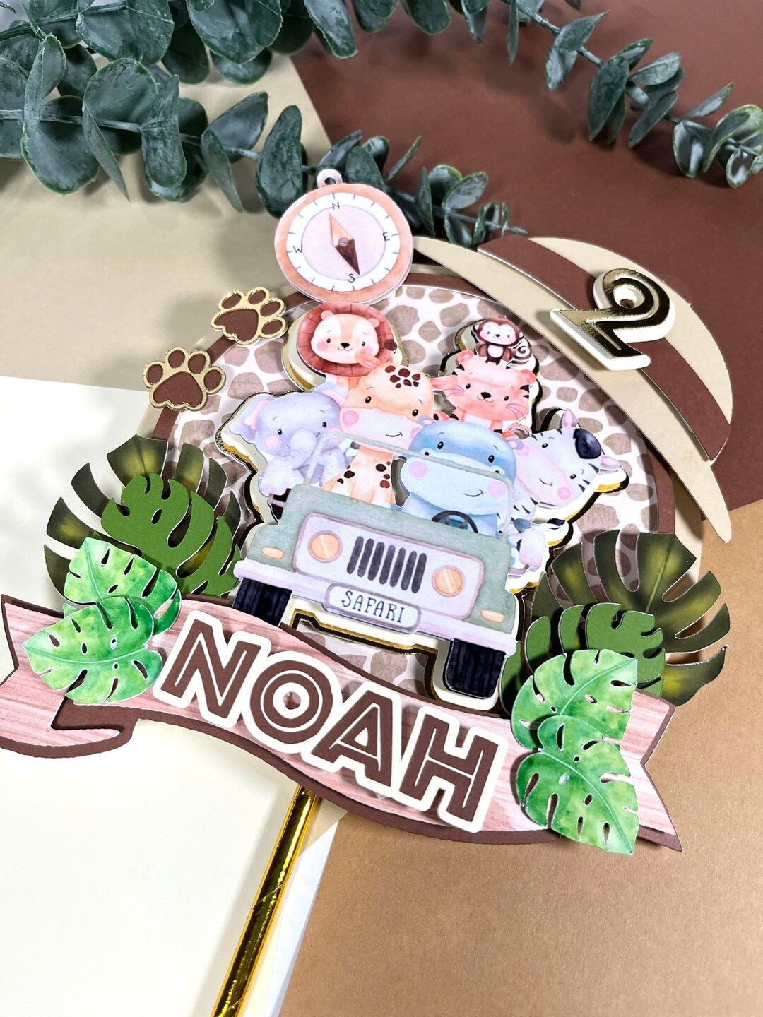 Safari Cake Topper / Safari Topper / Safari Baby Shower Cake Topper ...