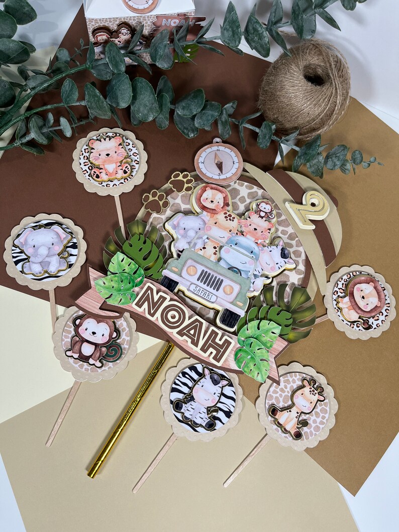 Safari Cake Topper / Safari Topper / Safari Baby Shower Cake - Etsy