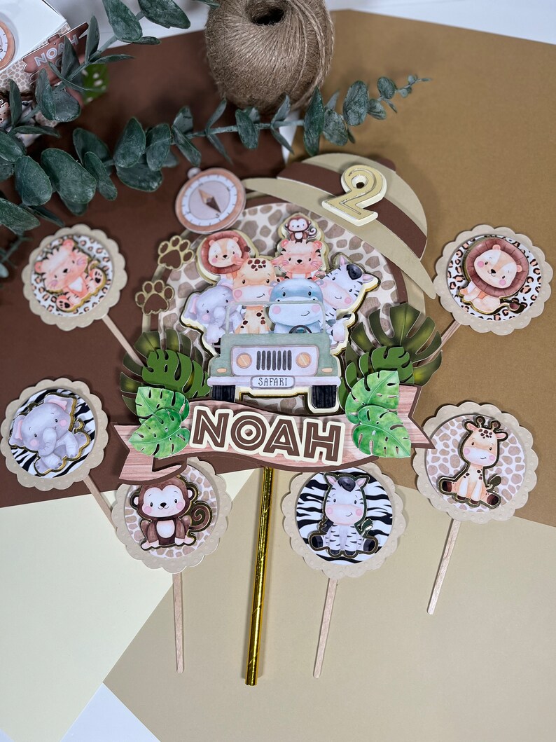 Safari Cake Topper / Safari Topper / Safari Baby Shower Cake - Etsy