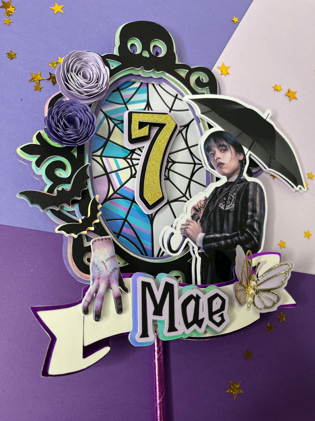 Merlina Cake Topper / Wednesday Addams Cake Topper / Wednesday - Etsy