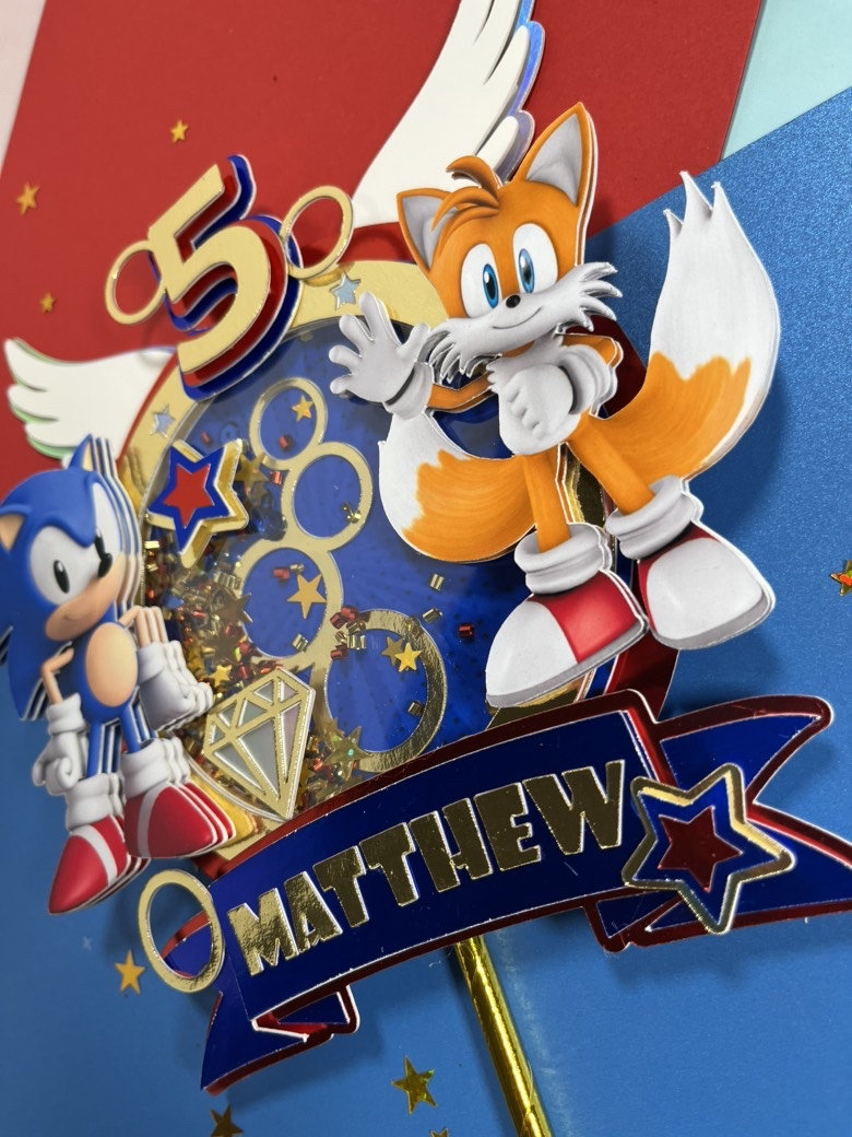 Shaker Cake Topper Sonic / sonic cake topper / Sonic The - Etsy México