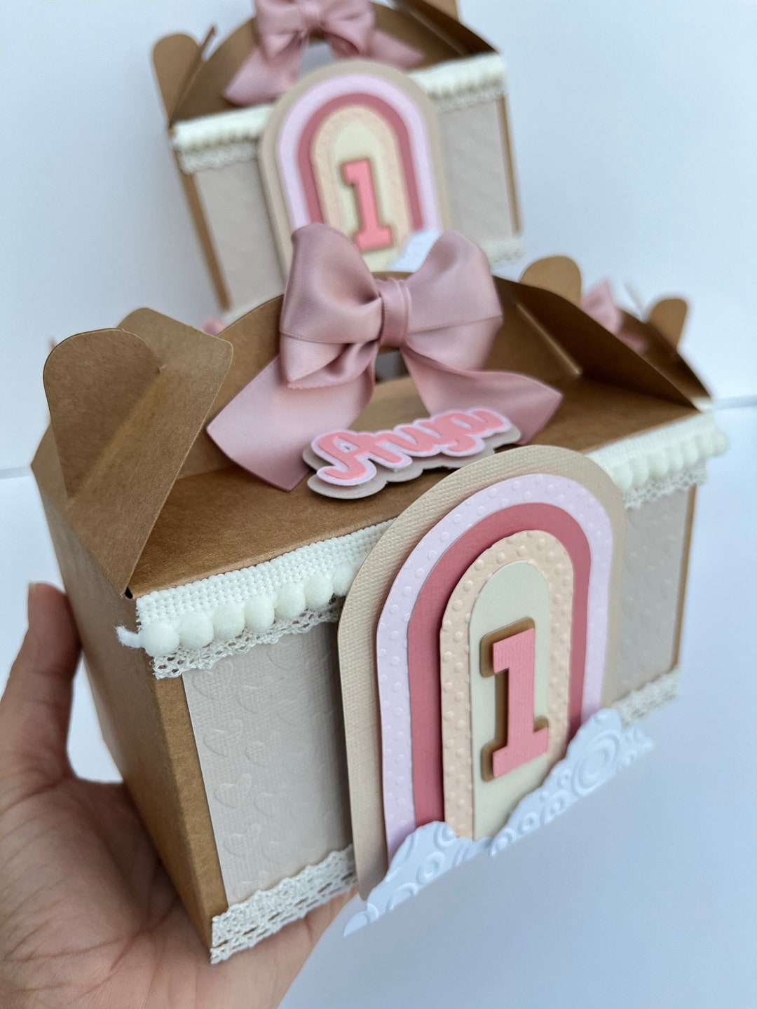 Boho Rainbow Favor Boxes/ Rainbow Party Boxes/ Boho Rainbow Treat Boxes ...