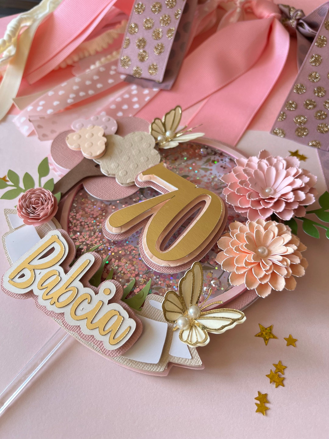 Women Cake Topper / Flowers Cake Topper / Birthday Cake Topper / Nature ...