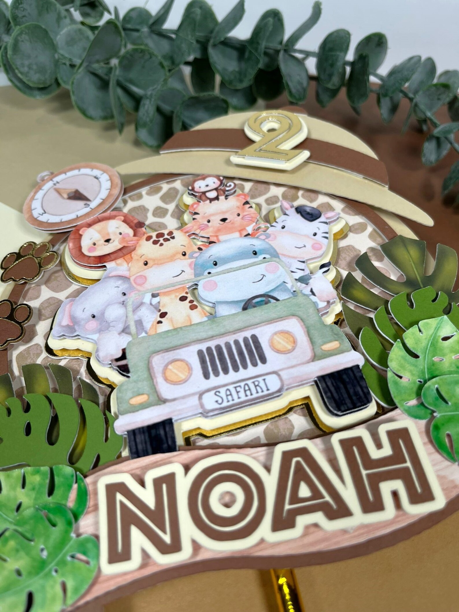 Safari Cake Topper / Safari Topper / Safari Baby Shower Cake - Etsy