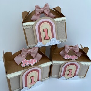 Boho Rainbow Favor Boxes/ Rainbow Party Boxes/ Boho Rainbow Treat Boxes ...