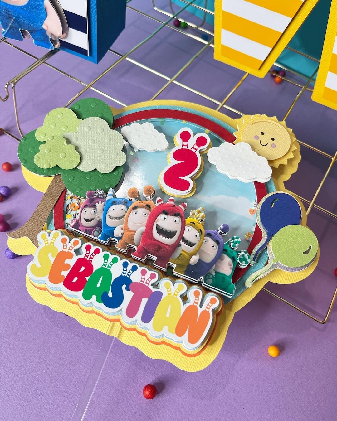 Oddbods Cake Topper / Oddbods Shaker Topper / Oddbods Birthday Cake ...