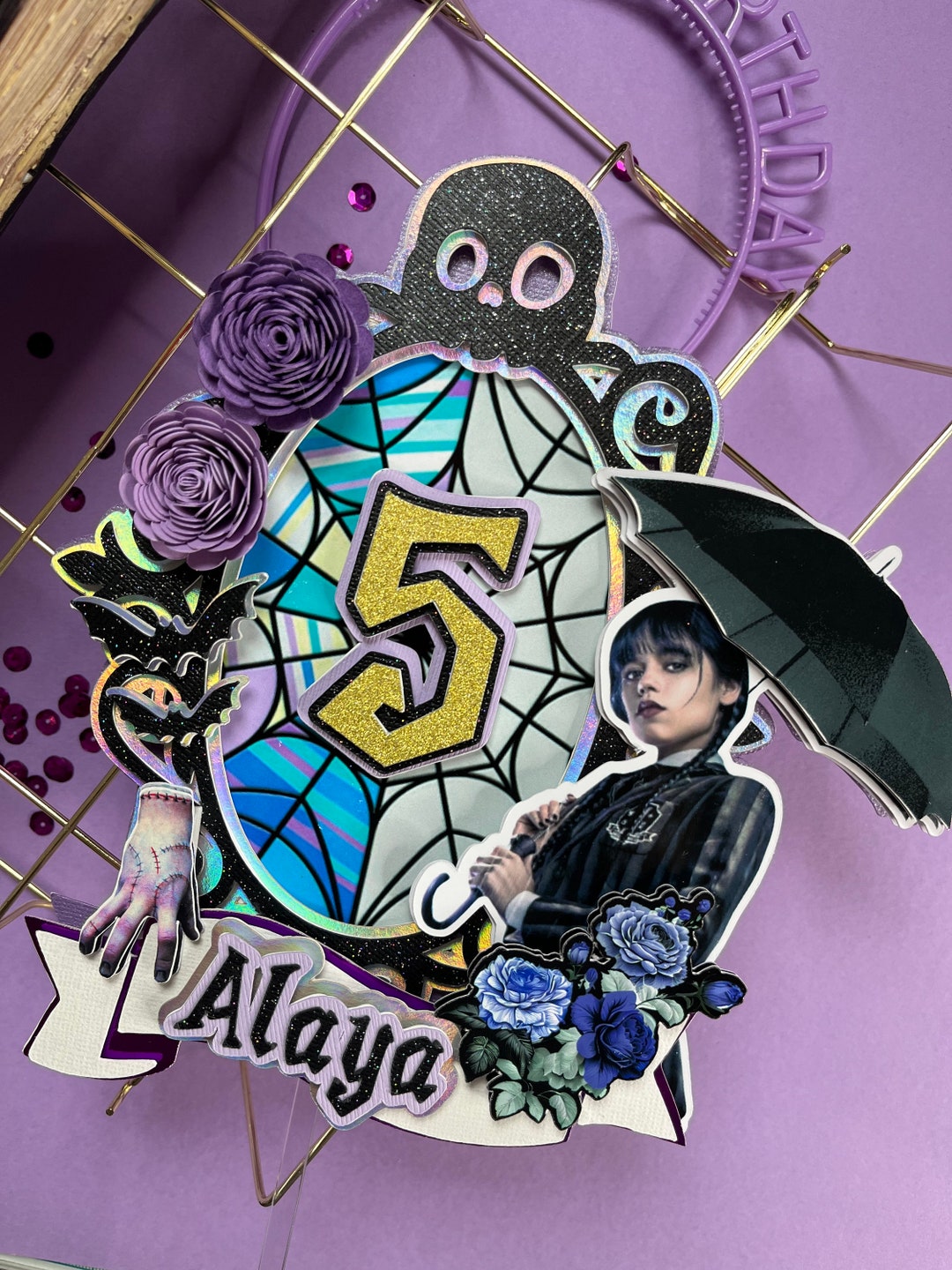 Merlina Cake Topper / Wednesday Addams Cake Topper / Wednesday Cashier ...