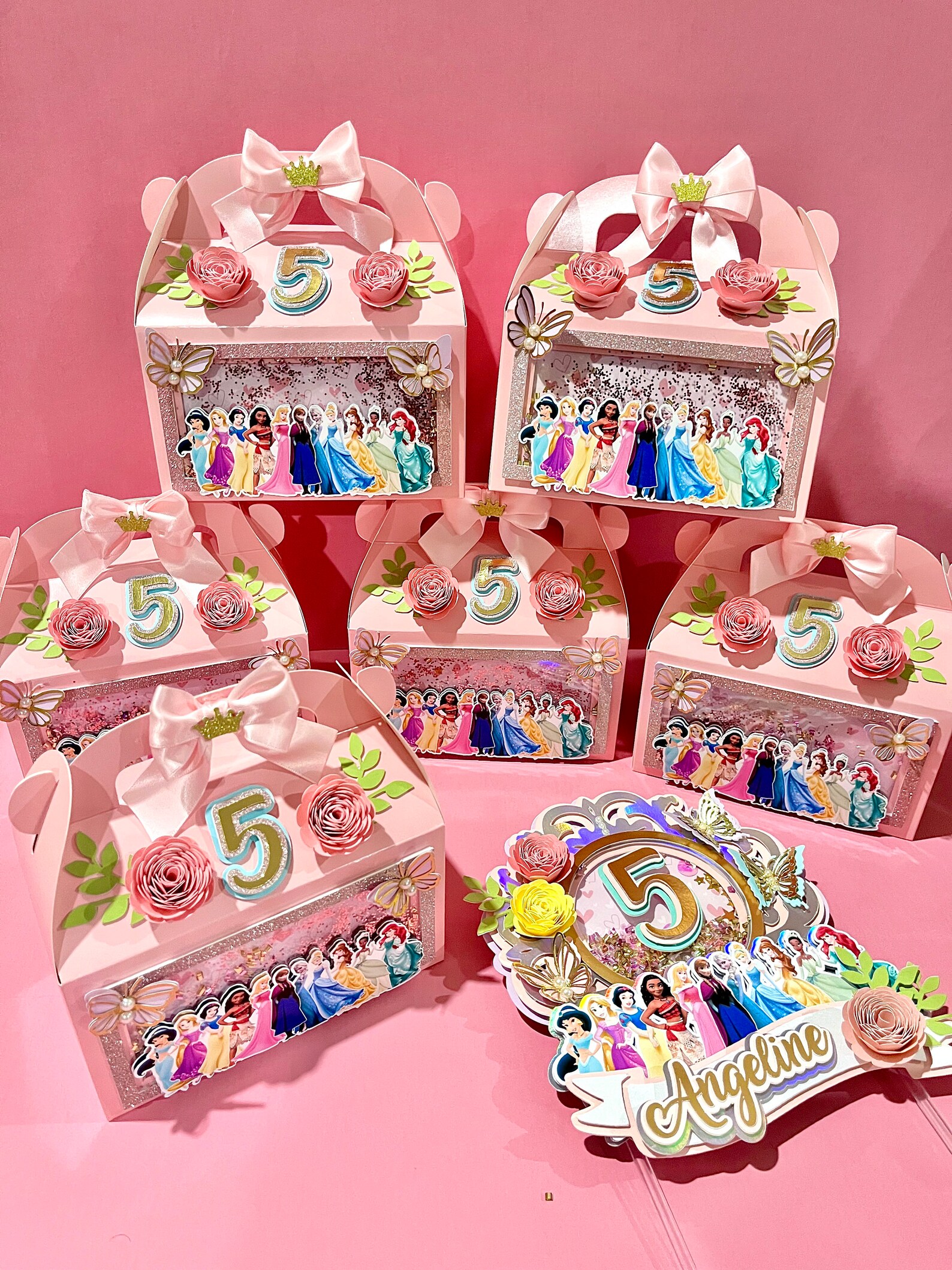Princess Favor Boxes/princess Treat Box/princess Birthday Party ...