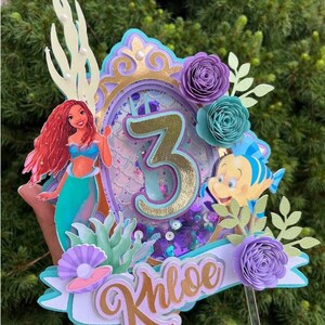 Little Mermaid Cake Topper / Black Little Mermaid Topper /princess Cake ...