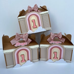 Boho Rainbow Favor Boxes/ Rainbow Party Boxes/ Boho Rainbow Treat Boxes ...