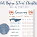PRINTABLE Before School Kids Checklist, EDITABLE Before School ...