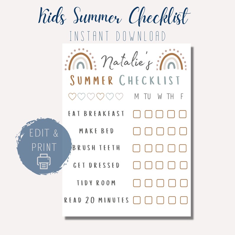 PRINTABLE Kids Chores Bundle Kids Daily Tasks Toddler - Etsy