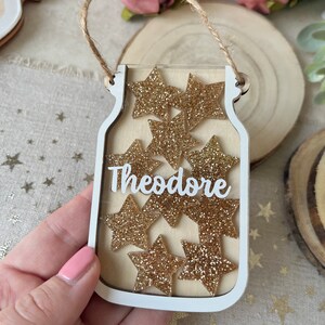 Small Reward Jar With Gold Stars, Personalised Star Jar With 10 Gold ...