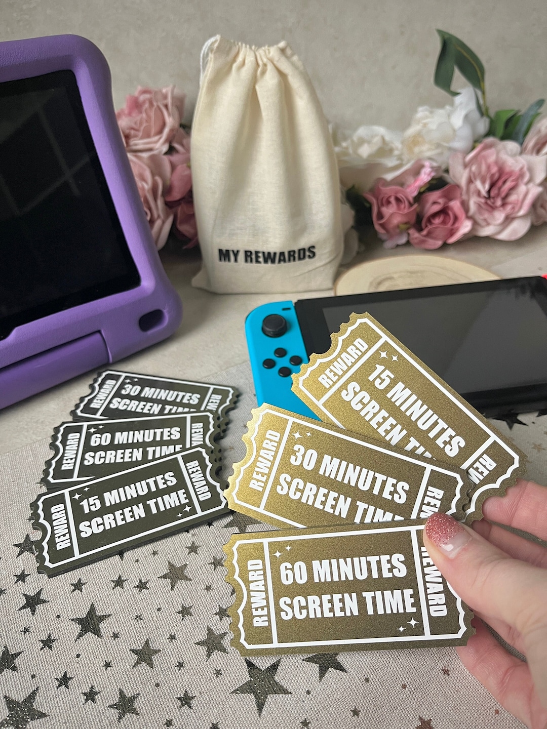 Gold Screen Time Reward Tokens: Chore & Homework Incentive - Etsy