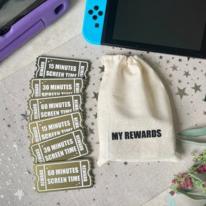 Gold Screen Time Tokens for Kids, Reward Tokens for Good Behaviour ...