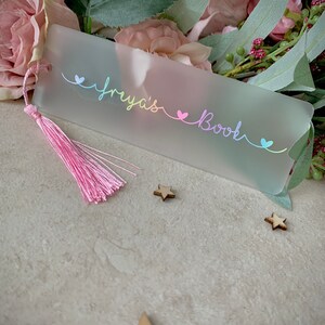 Personalised Bookmark Kids, Pastel Rainbow Name, Kid Bookmark, Children ...
