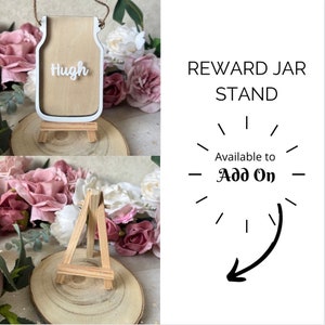Small Reward Jar With Gold Stars, Personalised Star Jar With 10 Gold ...