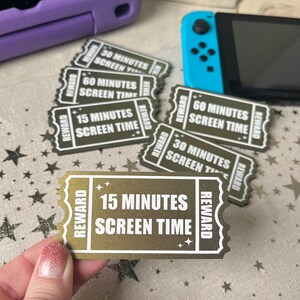 Gold Screen Time Tokens for Kids, Reward Tokens for Good Behaviour ...