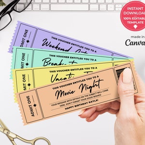 Editable Birthday Voucher Template Bundle, Surprise Birthday Gift ...