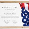 Editable American Certificate, Printable Certificate Template American ...