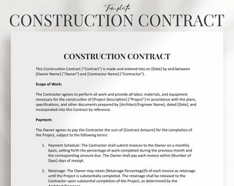 Cement proposal contract Concrete Template construction Terms ...