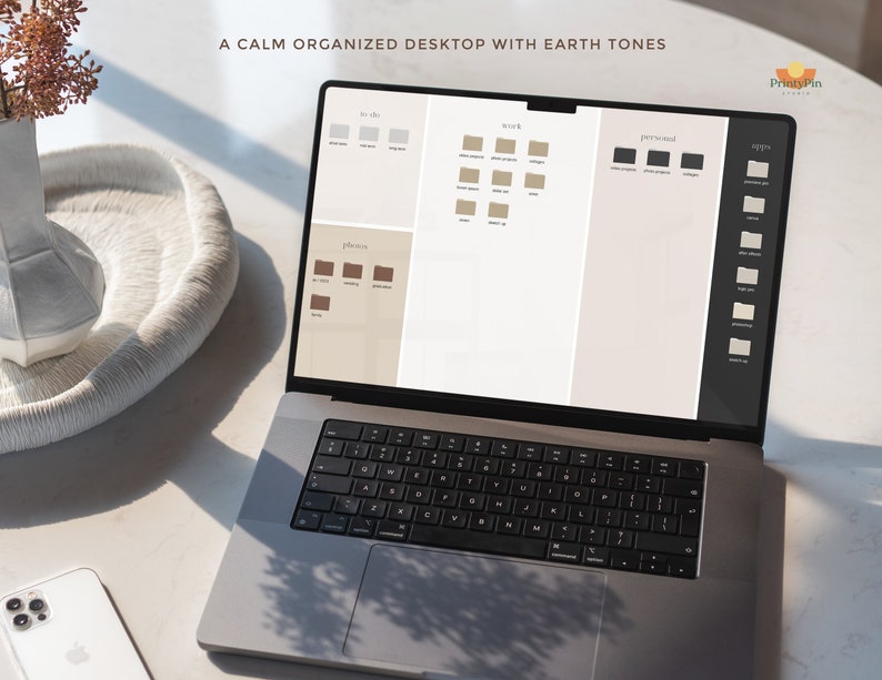 Desktop Wallpaper Organizer Macbook, Minimalist Windows Desktop ...