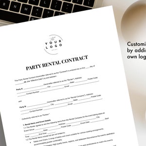 Printable Party Rental Contract Template Word & PDF - Premium Party ...