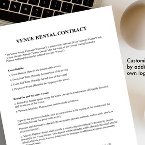 Comprehensive Venue Rental Contract Template - Perfect for Event ...