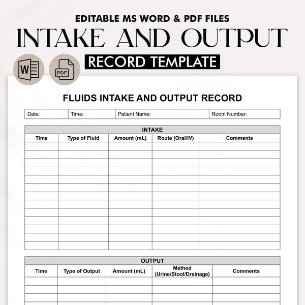 Intake and Output - Etsy