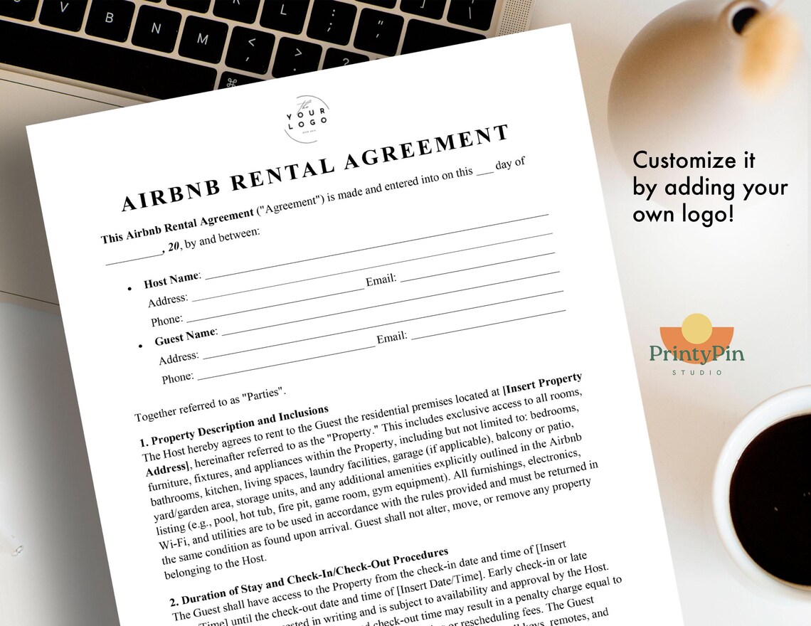 Professional Airbnb Rental Agreement Template | Airbnb Rental Agreement ...