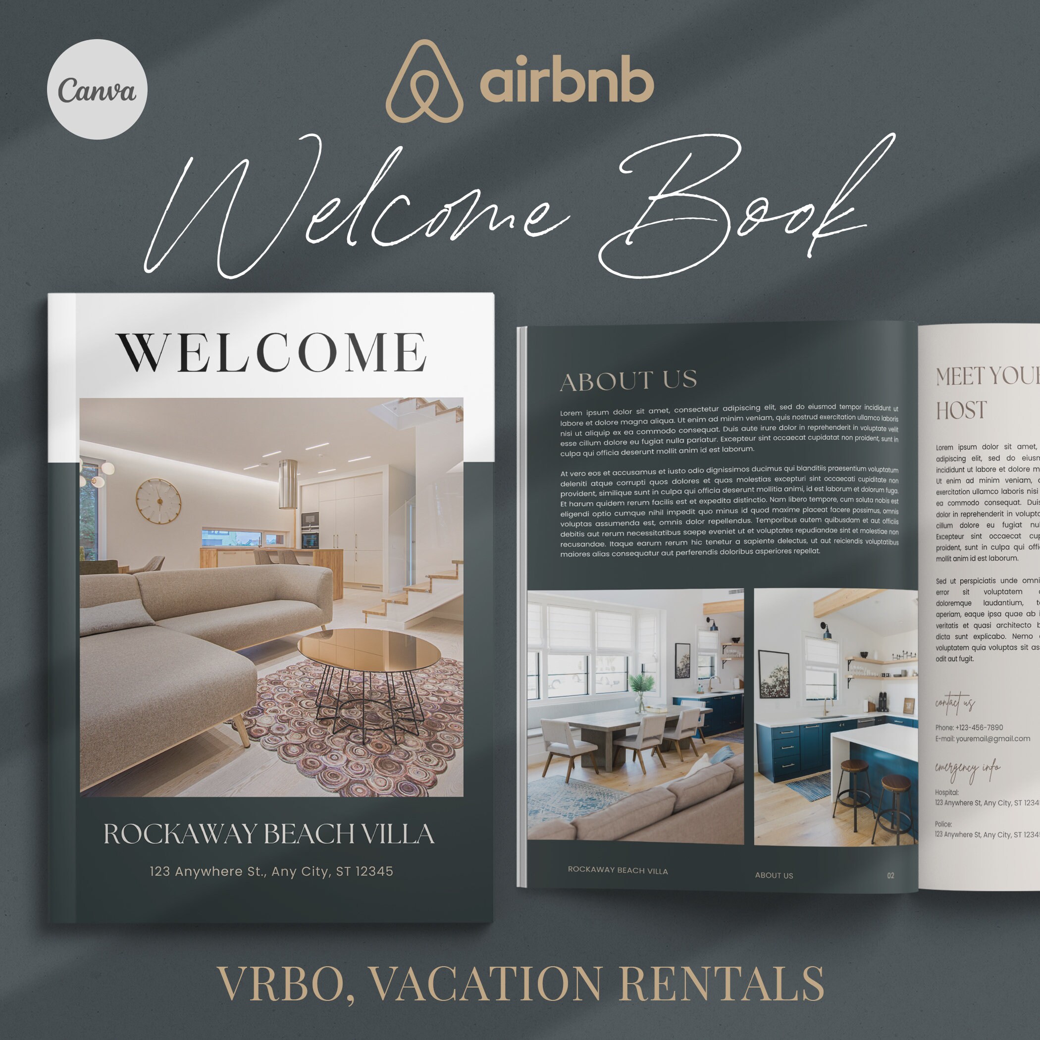 Airbnb Welcome Book Template, Airbnb Guest Book Template, VRBO Welcome ...
