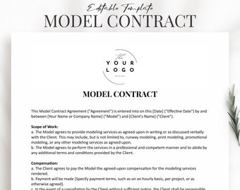 Comprehensive Model Contract Agreement Template | Professional Modeling ...