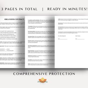 Professional Organizer Contract Template | Customizable & Comprehensive ...