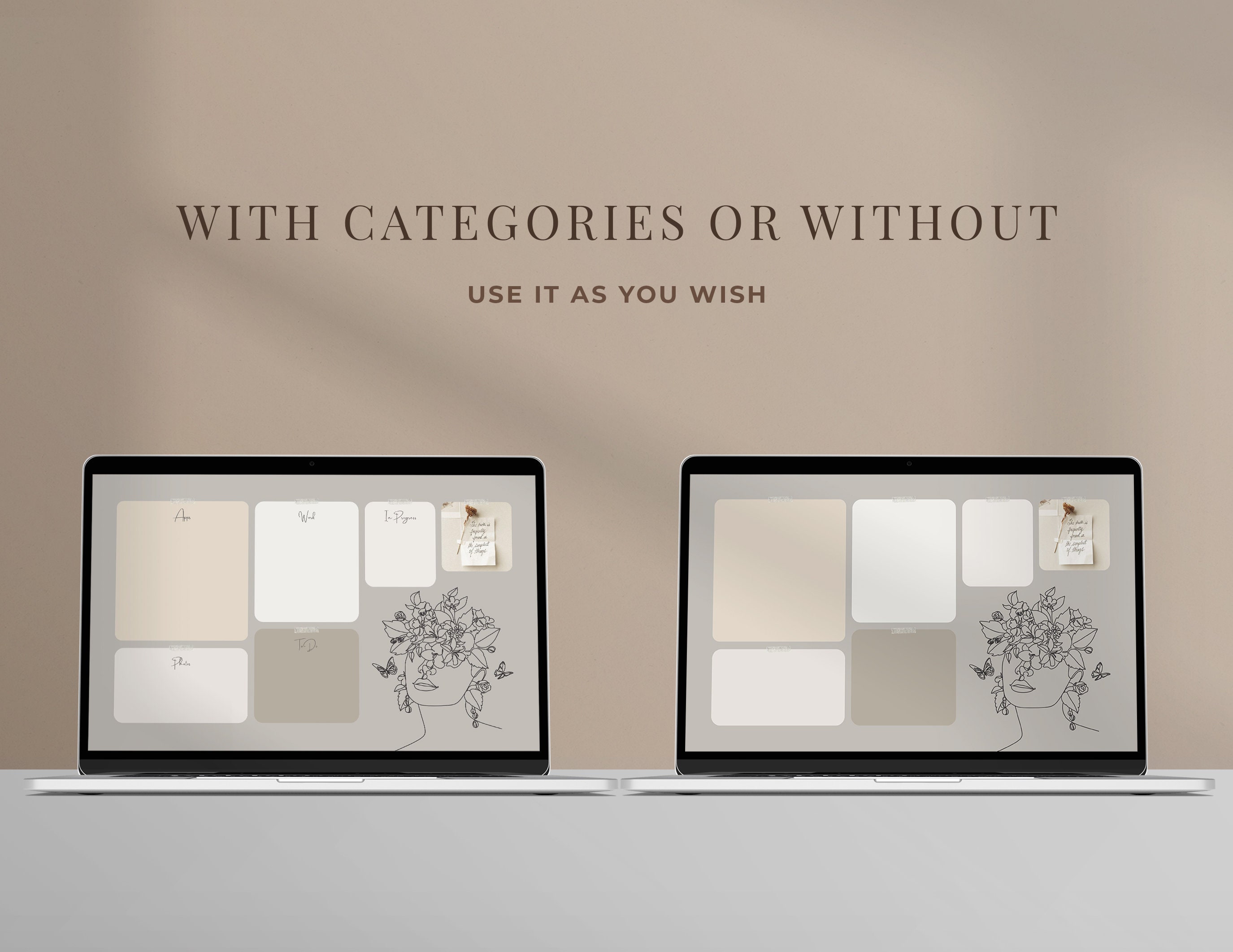 Minimalist Desktop Organizer Wallpaper Macbook Desktop - Etsy Canada