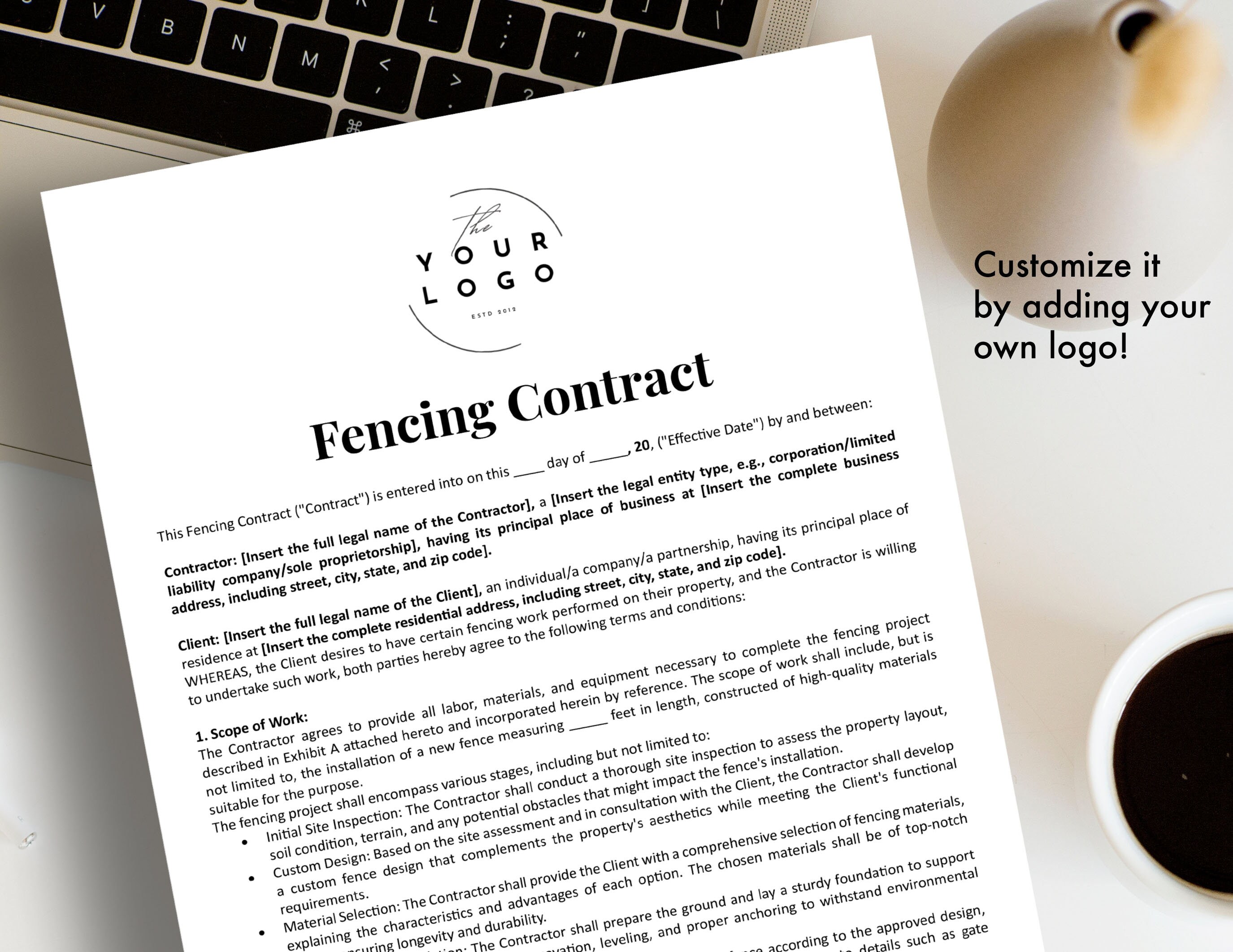 Fencing Contract Template - Fence Contract - Professional Fencing ...