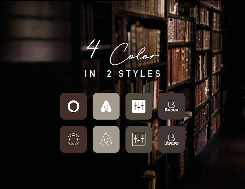 Dark Academia App Icons Ios Theme Pack for Ios 14 & Ios 15 - Etsy