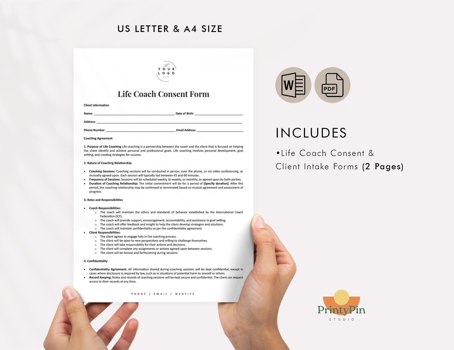 Life Coach Intake Form PDF - Life Coaching Intake Form - Client Intake ...