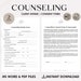 Counseling Intake Form Printable Therapy Consent Forms Therapist Client ...