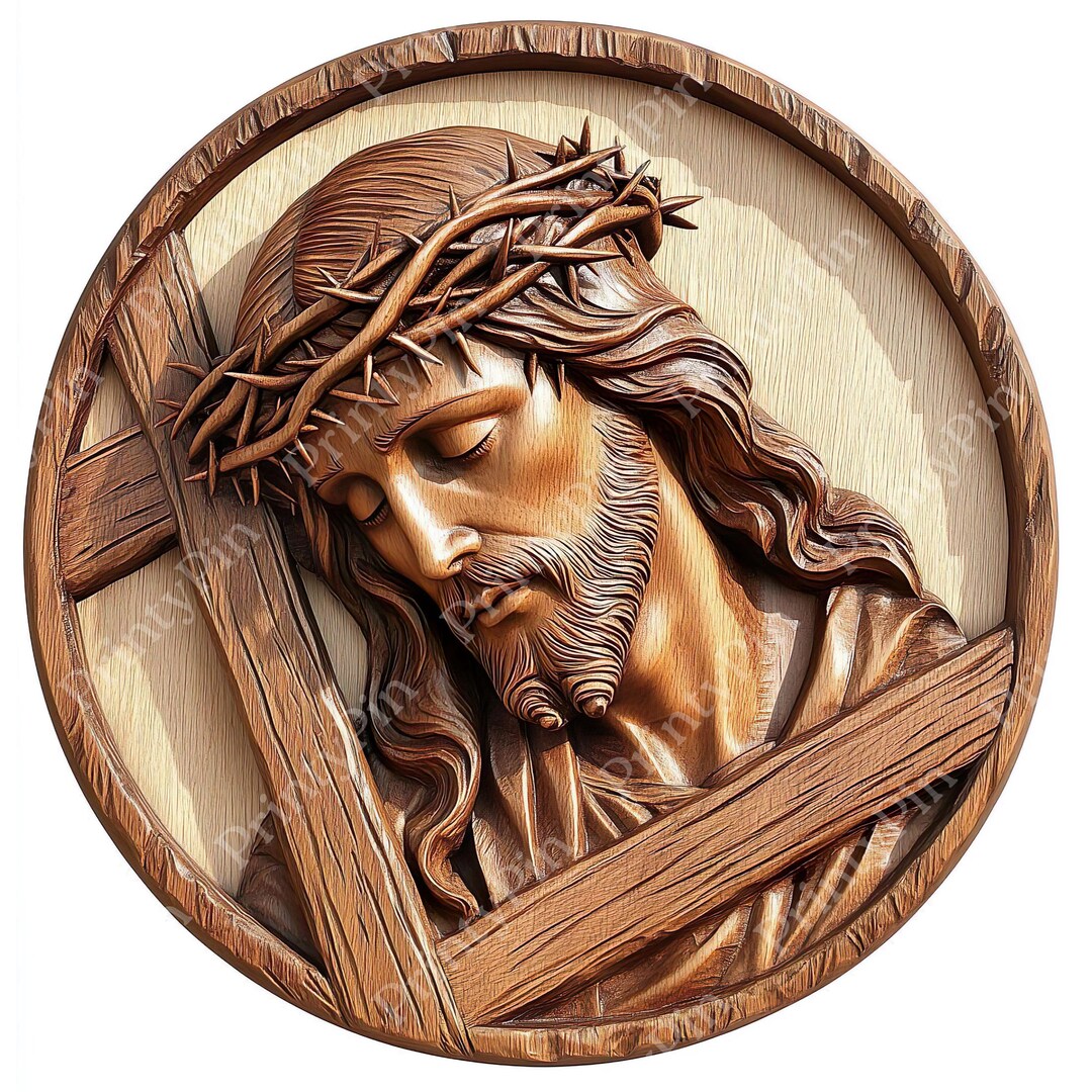 Jesus Christ Crown of Thorns 3D Laser Engraving PNG | Religious ...