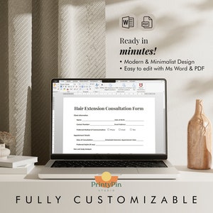 Professional Hair Extension Consultation Form Template - Hair Extension ...