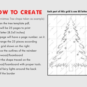 DIY 7ft Christmas Tree Stencil - Christmas Tree Cutout - Decor ...