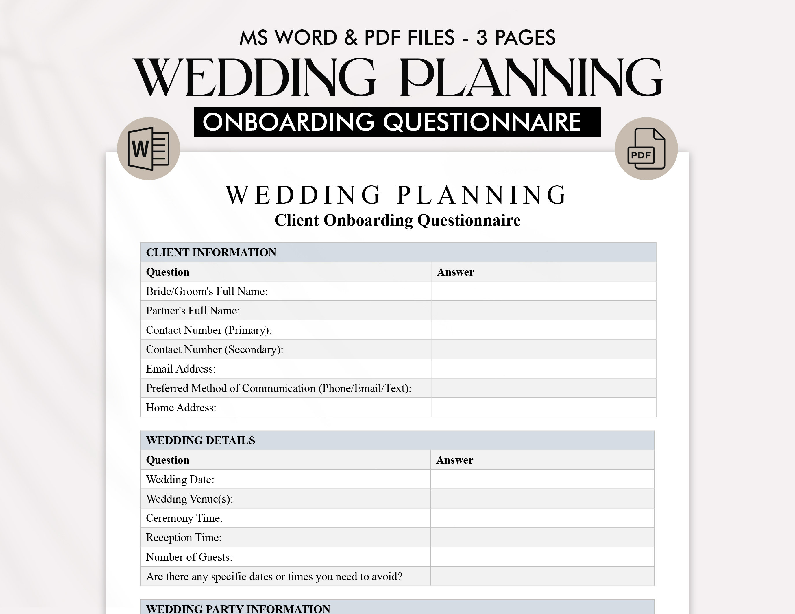 Wedding planner consultation form pdf | Honestweddingadvice.com