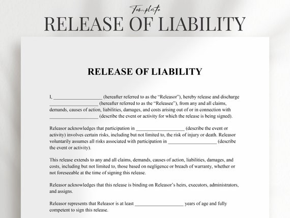 Liability Agreement Template